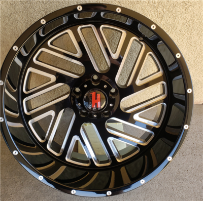 Havok H110 Dodge Ram 4 Rim Wheels 20"X10 -24 Offset Off Road Black ...