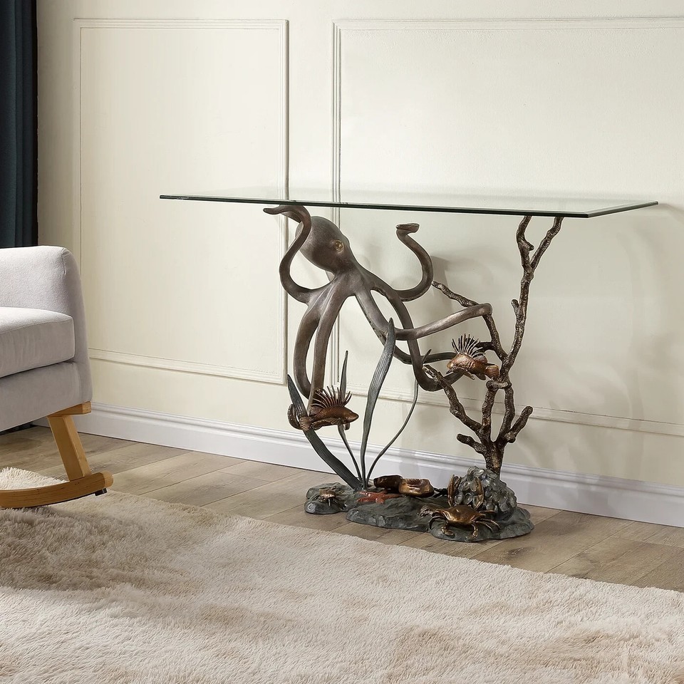 Octopus Sea Life Console Table Entry Table Sculpture Fish Crab ~ SPI ...