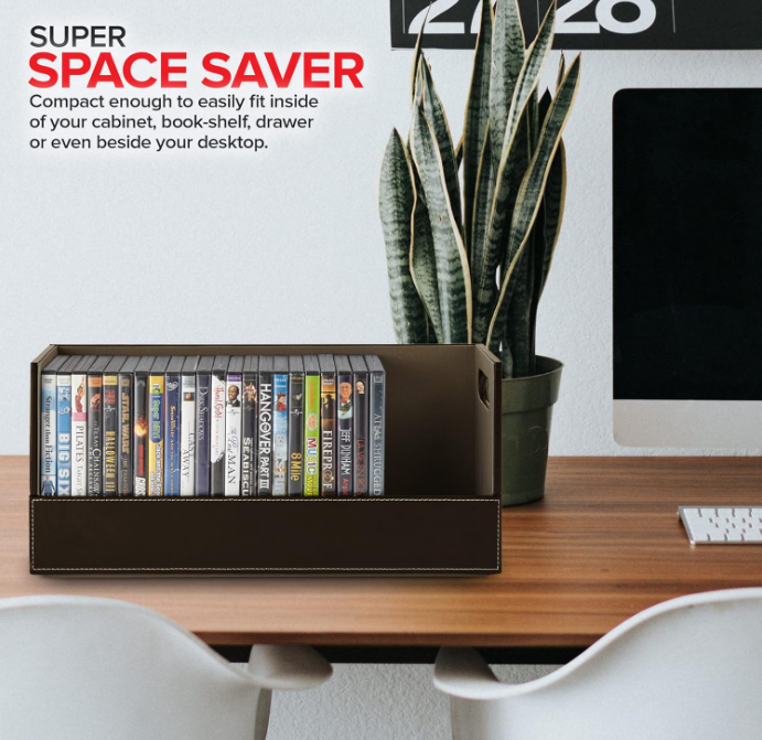 Stock Your Home DVD Storage Box, Movie Shelf Organizer for Blu-Ray ...