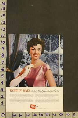 1958 BEER BREWERY RHEINGOLD ROBBIN BAIN MODEL BEAUTY HESSE PHOTO AD ...