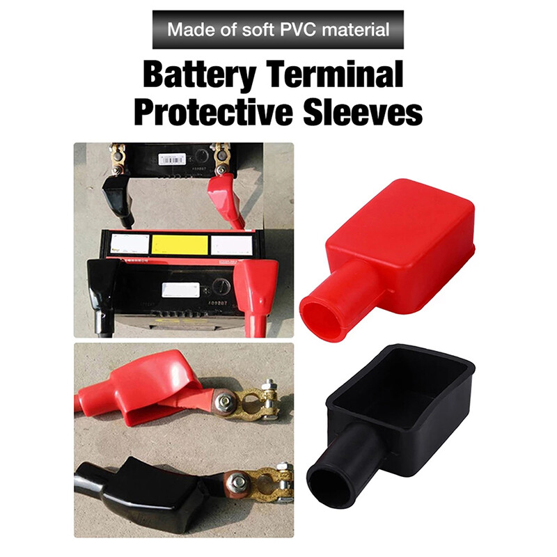2 Pcs Universal Car Battery Terminal Cap Negative Positive Terminal ...