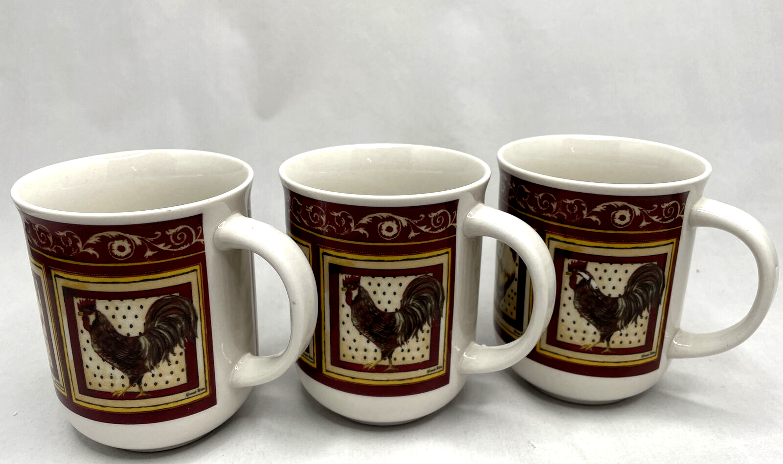 Oneida MORNING ROOSTER Coffee Cups/Mugs Lot Of 3 | eBay