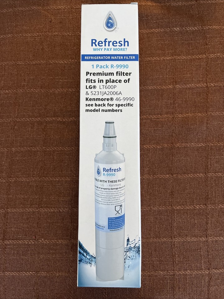 New Refresh Refrigerator Water Filter R-9990-S Fits LG LT600P ...