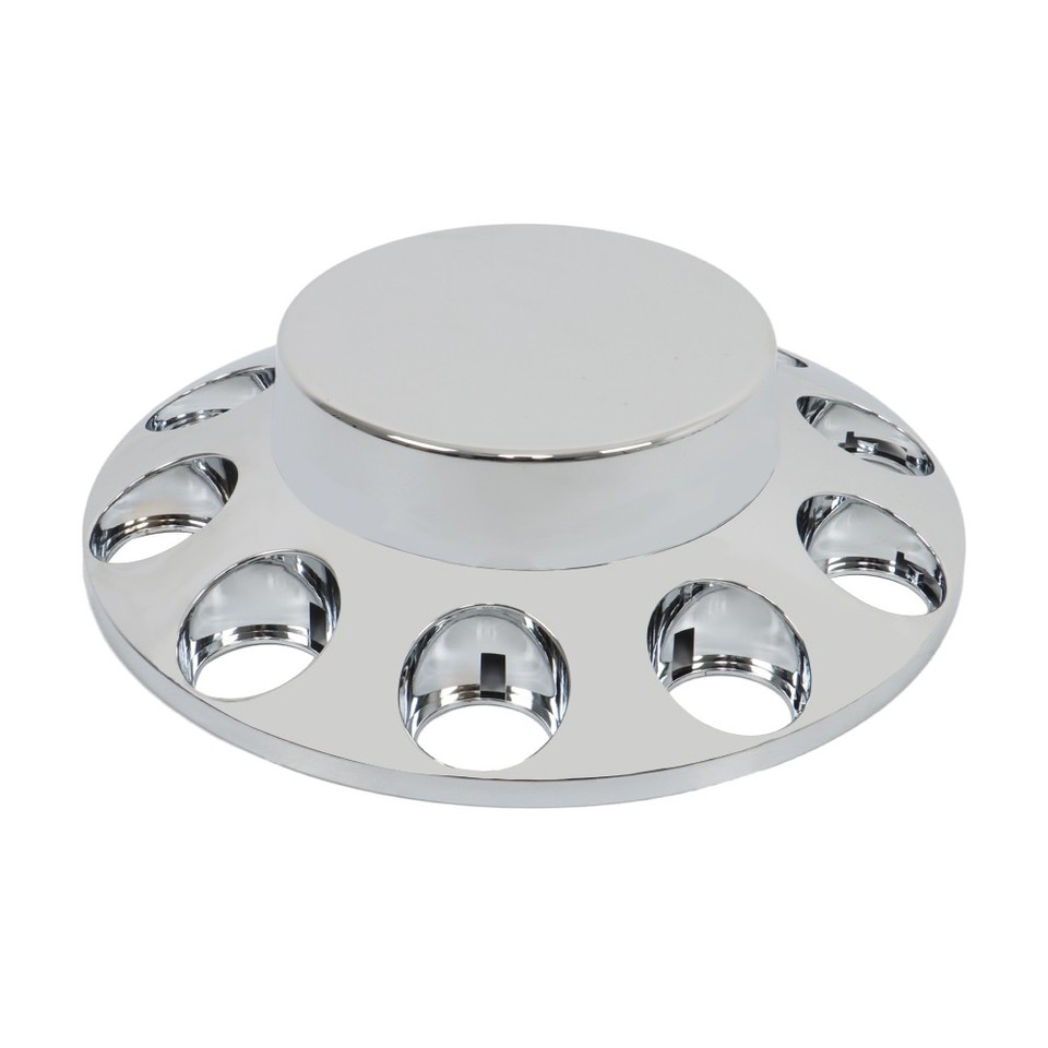 Chrome 33mm Semi Truck Front Rear Wheel Axle Cover Hub Cap Lug Nuts ...