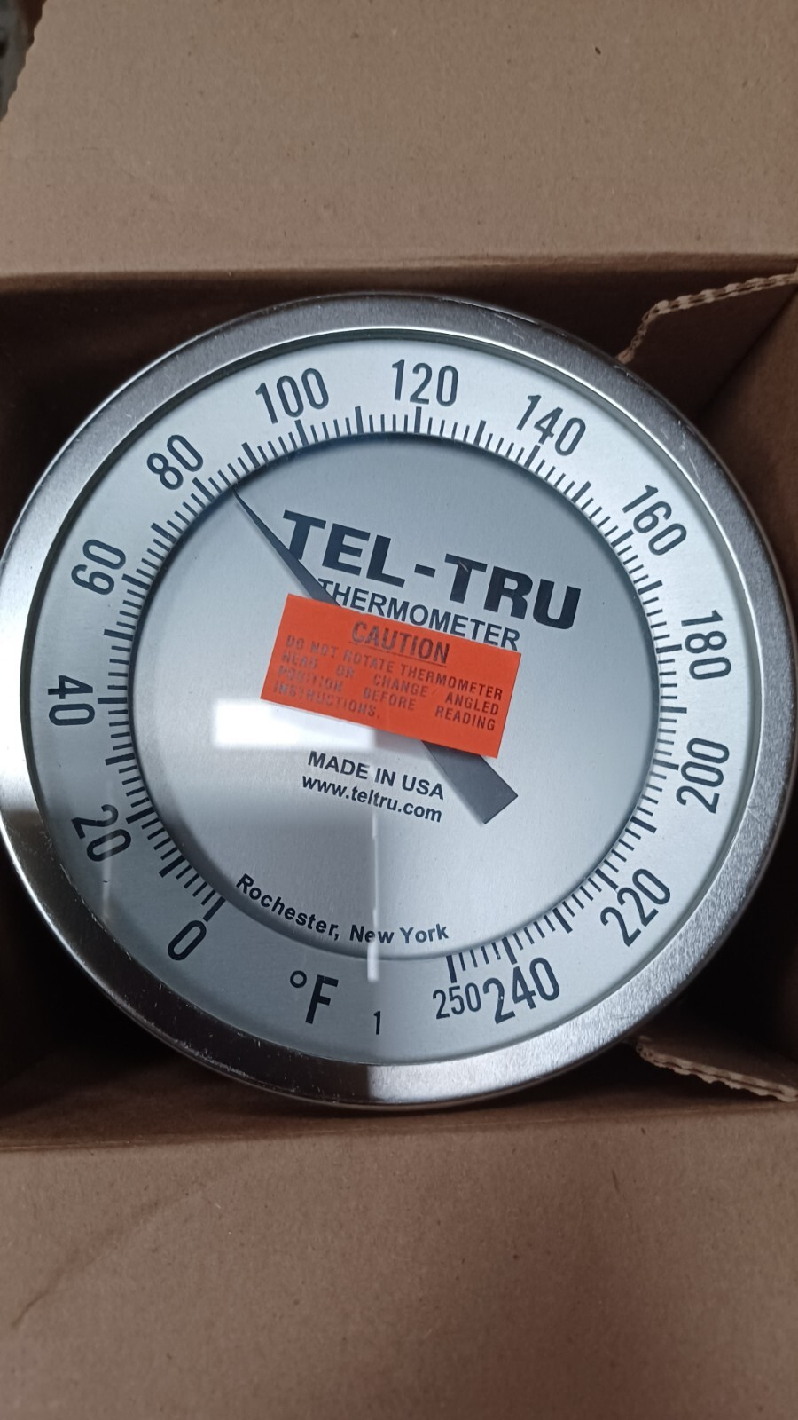 Tel-Tru Thermometer AA575R Industrial Bimetallic Stainless Steel 200 ...