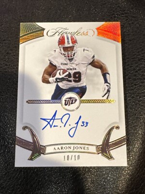 Aaron Jones Card 2021 Panini Flawless '20 Update Signatures Gold 10/10 ...