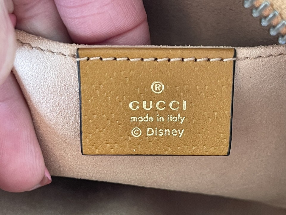 GUCCI GG Disney X Mickey Mouse Crossbody Leather Tan Brown Italy Bag ...