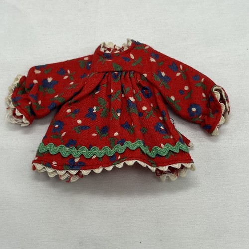 Vintage Mattel Tutti Dress Skippin’ Rope Red With Blue Flowers White ...