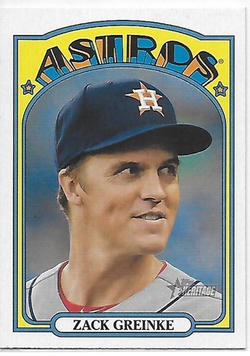 2021 Heritage Baseball SP Zack Greinke Astros | eBay