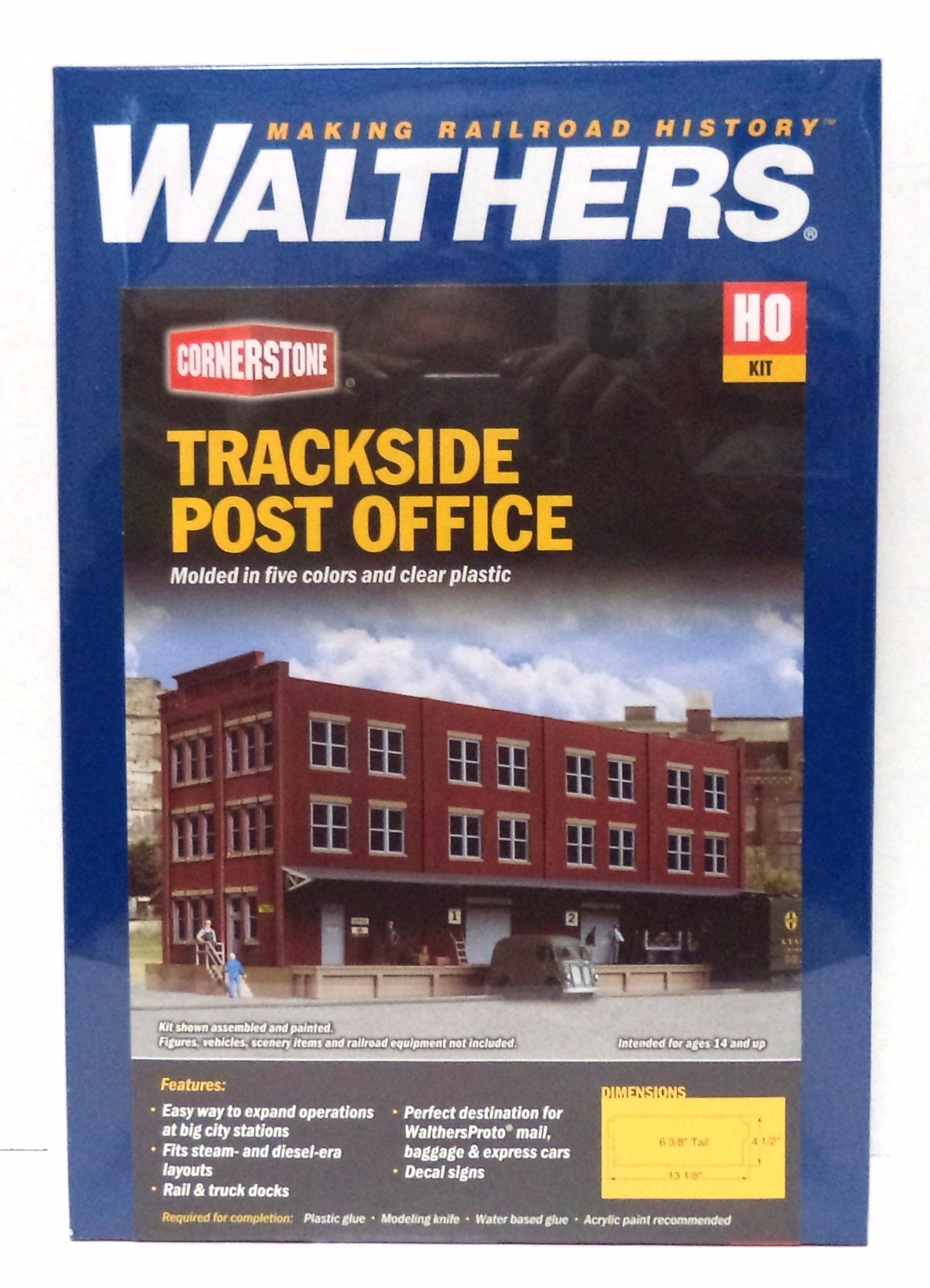 HO Scale Walthers Cornerstone 933-4063 Trackside Post Office Building ...