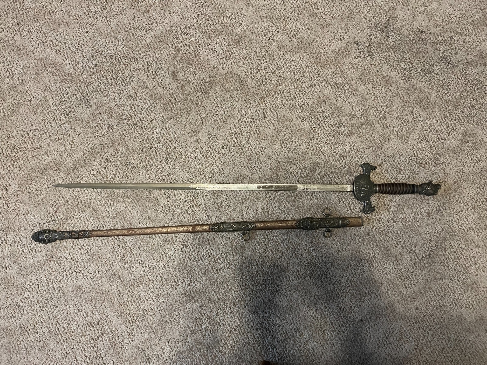 ANTIQUE FCB FRATERNAL KNIGHTS OF PYTHIAS SWORD | eBay