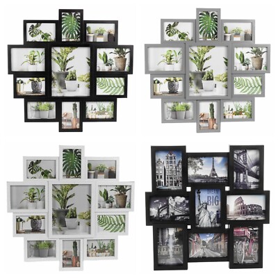 11 Picture Photo Frame Collage Multiple Aperture Hanging Gallery Home ...