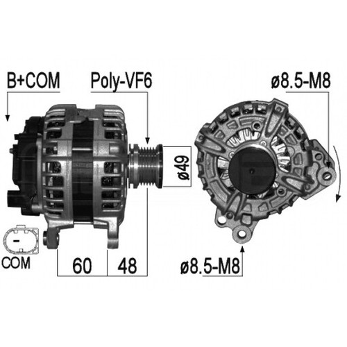 Alternator EB948G 03L 903 023 K CAL10471ES CAL10471 554087RIM 0 986 083 ...