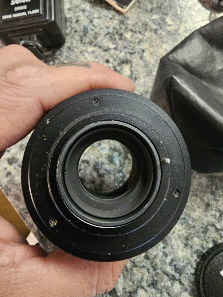 Fujica STX-1 35mm SLR Camera with Extra Lens, Flashes Converter ...