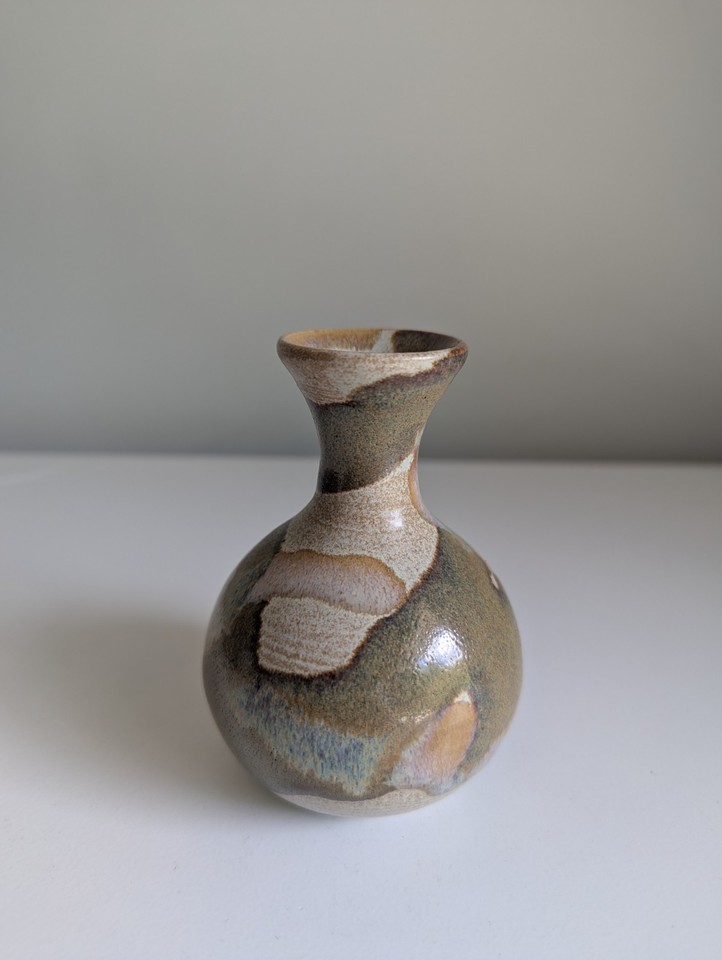 Vintage Australian Studio Art Pottery Artist Signed Glazed Bud Vase ...
