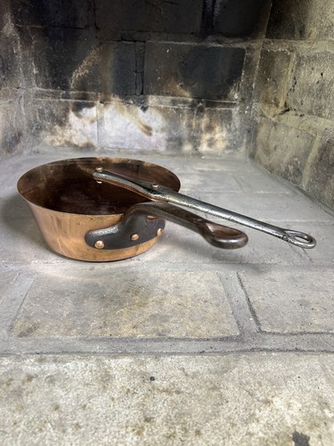 French Copper Matfer Windsor + stamped lid 22 cm (8.75 in) 2.5 mm Thick ...