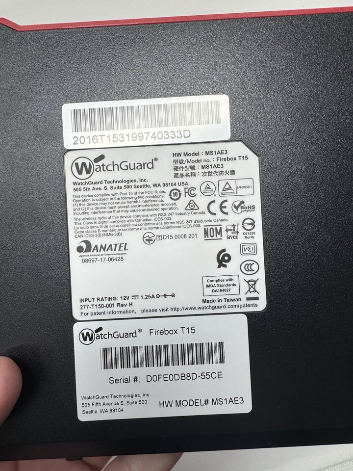 WatchGuard Firebox T15-W Firewall - No Key | eBay