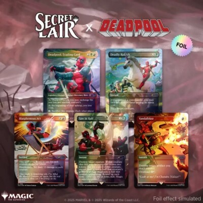 Magic The Gathering Secret Lair Deadpool BASE Foil SEALED | eBay