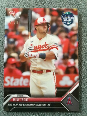 2023 TOPPS NOW ALL STAR SELECTION MIKE TROUT BLACK PARALLEL NUMBERED 40 ...