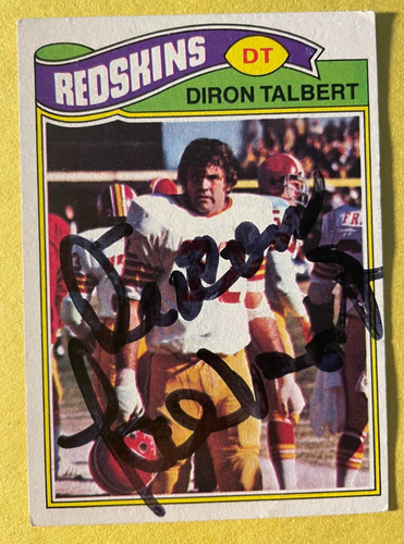 SIGNED DIRON TALBERT 1977 TOPPS FOOTBALL CARD AUTOGRAPH - REDSKINS | eBay