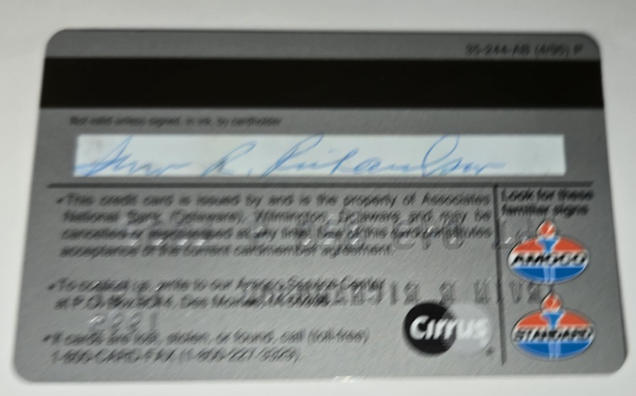 AMOCO credit card exp 1997 Black Card Red White Blue Logo | eBay