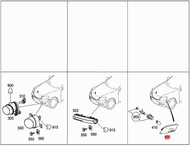 Genuine Side Marker Light Lens Front Left MERCEDES 2049067301 | eBay