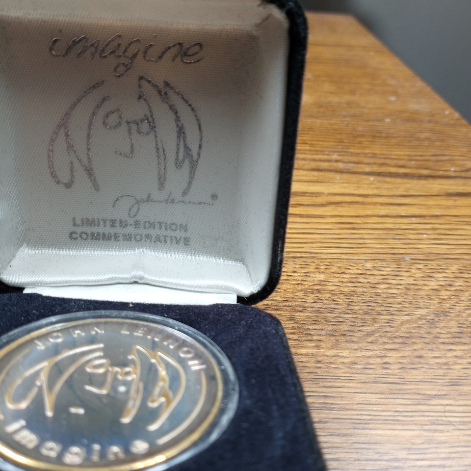 1998 Toned John Lennon Gold Edition .999 Silver Imagine 1oz Coin #61 of ...