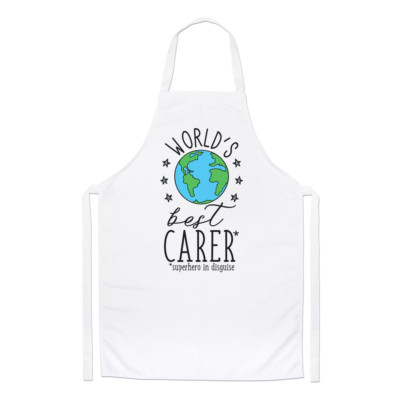World's Best Carer Chefs Apron - Funny Gift Present Helper Cooking BBQ ...