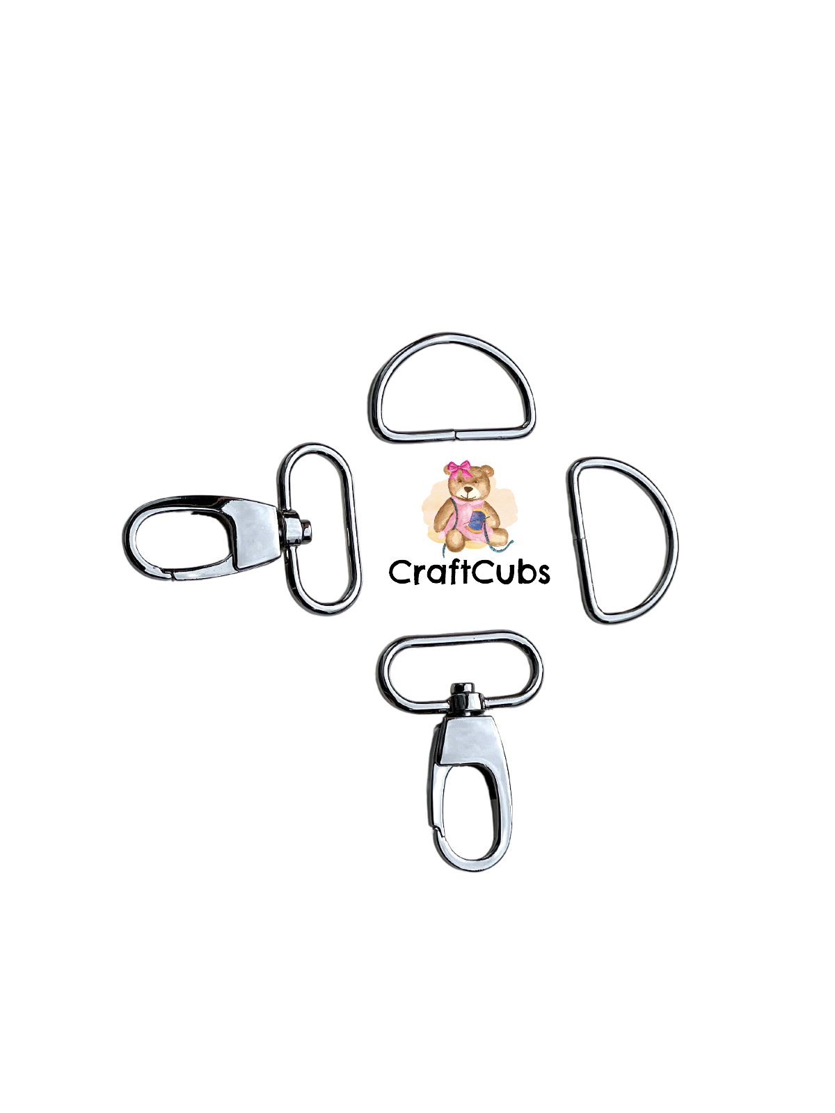 32mm (1 1/4 inch) D Rings & Swivel Hook Set Black Bronze Rose Gold ...