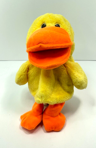Quacking Duck Hand Puppet Singing Stuff Animal Plush Pre-owned Easter ...