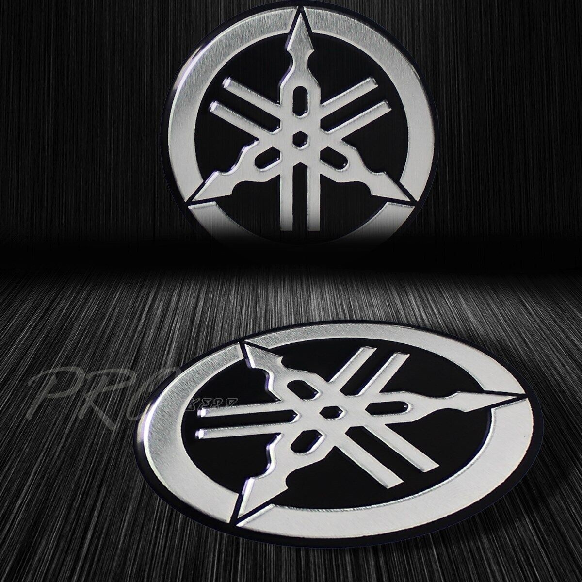 Yamaha Motorcycle Emblems 3D Bright Silver For Yamaha Sticker