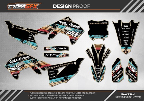 2021 2022 2023 2024 KX 250 F Graphics Kit KAWASAKI KX250F KXF 250 ...