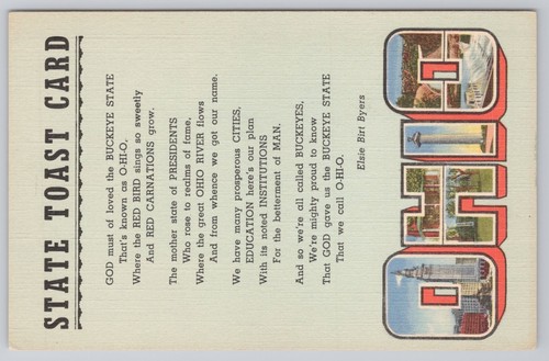 Postcard Ohio Poem Card | eBay