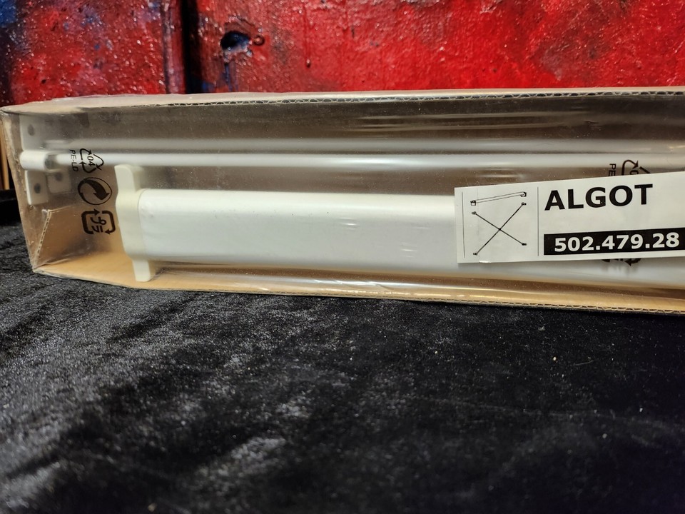 60 cm New IKEA ALGOT White Top Rail Cross Brace Stabilize Wall Shelf 502.479.28 | eBay