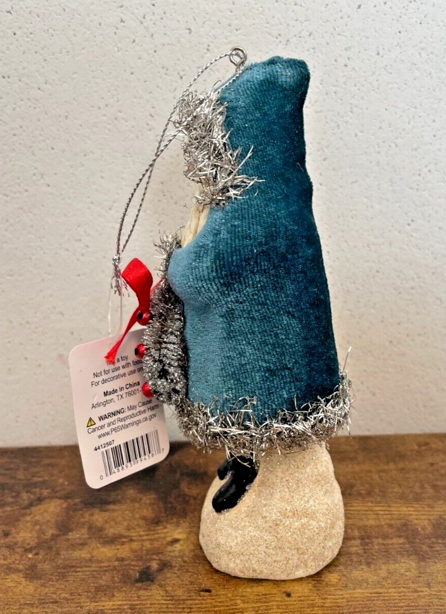 Raz Imports Blue Velvet Belsnickle w/wreath Christmas Ornament, 5 3/4 ...