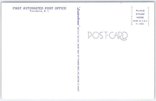Vintage Postcard First Automated Post Office Providence RI Linen | eBay