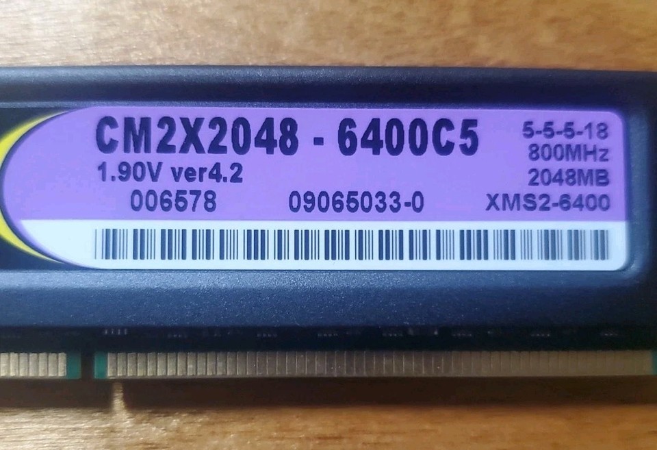 Corsair XMS2 Xtreme, 2x 2GB Kit (4x2GB) DDR2 RAM CM2X2024-6400C5 800MHz ...