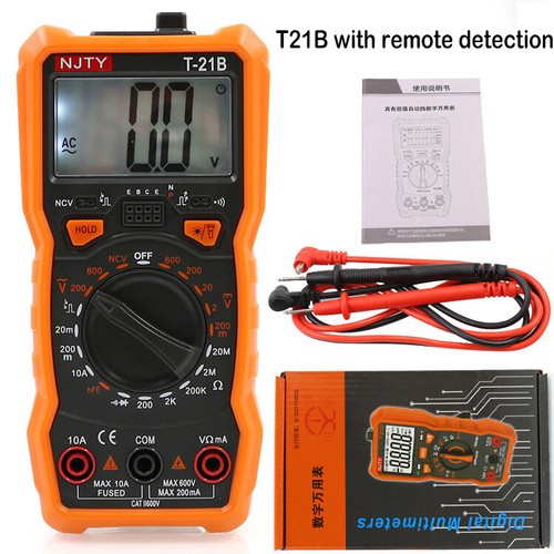 Digital LCD Multimeter Voltmeter Ammeter OHM AC DC Current Circuit ...