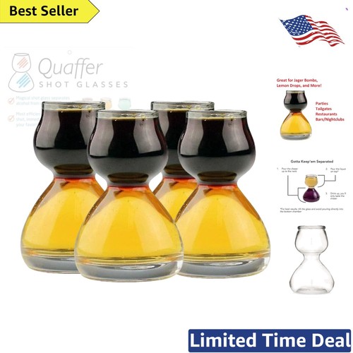 Fun and Unique Double Bubble Layered Shot Glass - Clear Chaser Jigger ...