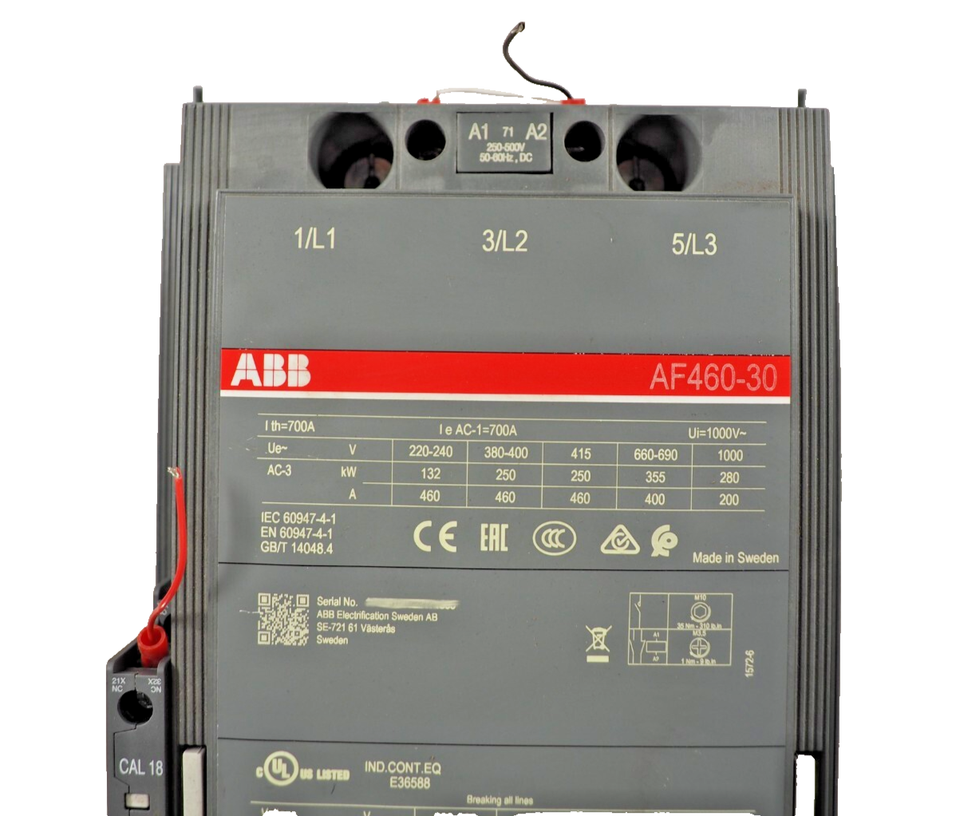 ABB AF460-30-11-71 650A 1000V 3-Phase Motor Contactor | eBay