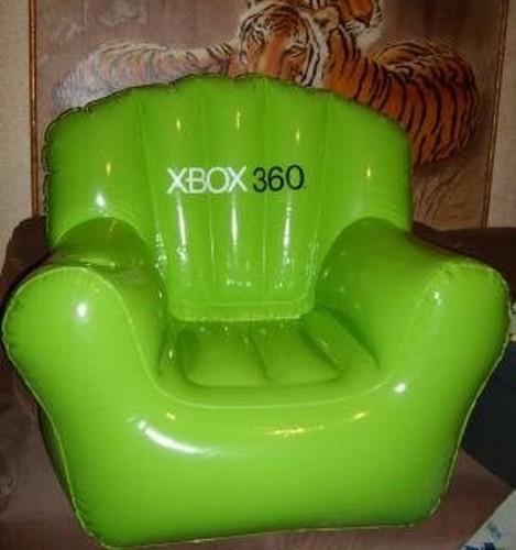 XBOX 360 Promo Inflatable Large Adult Sz Green Chair NIB Kellogg's ...