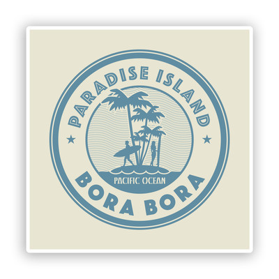 2 x Paradise Island Bora Bora Vinyl Stickers Travel Luggage #7463Â ...