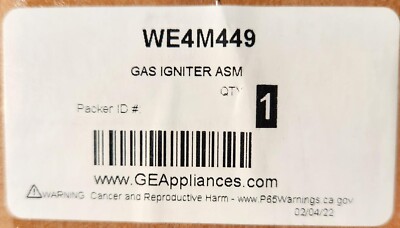 General Electric WE4M449 GE Gas Igniter ASM Factory Genuine OEM New | eBay