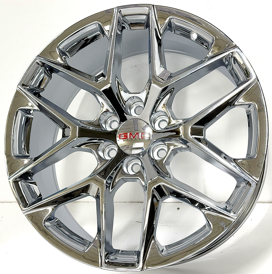 22” Chrome 14078 OE SSW Snowflake II Wheels fits 2026 GMC Sierra Denali ...