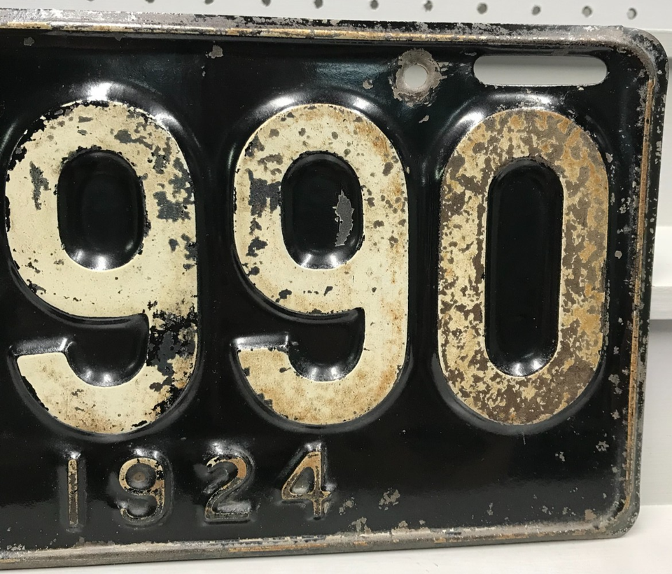 1924 Rhode Island License Plate 39-990 | eBay
