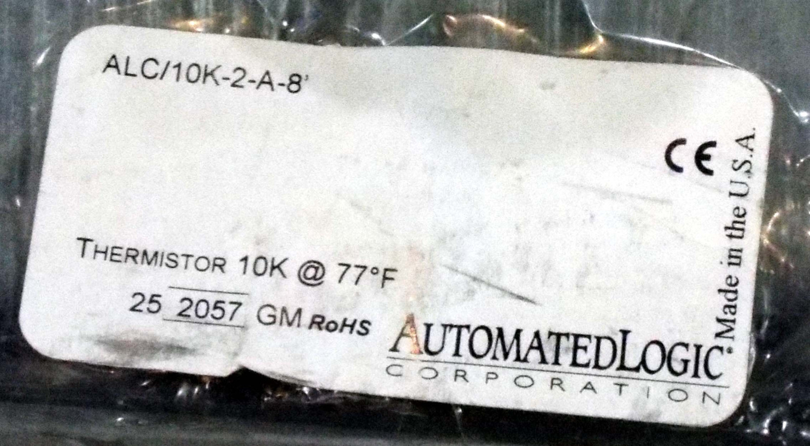 1 NEW AUTOMATED LOGIC ALC/10K-2-A-8' DUCT THERMISTOR RTD SENSOR NNB ...