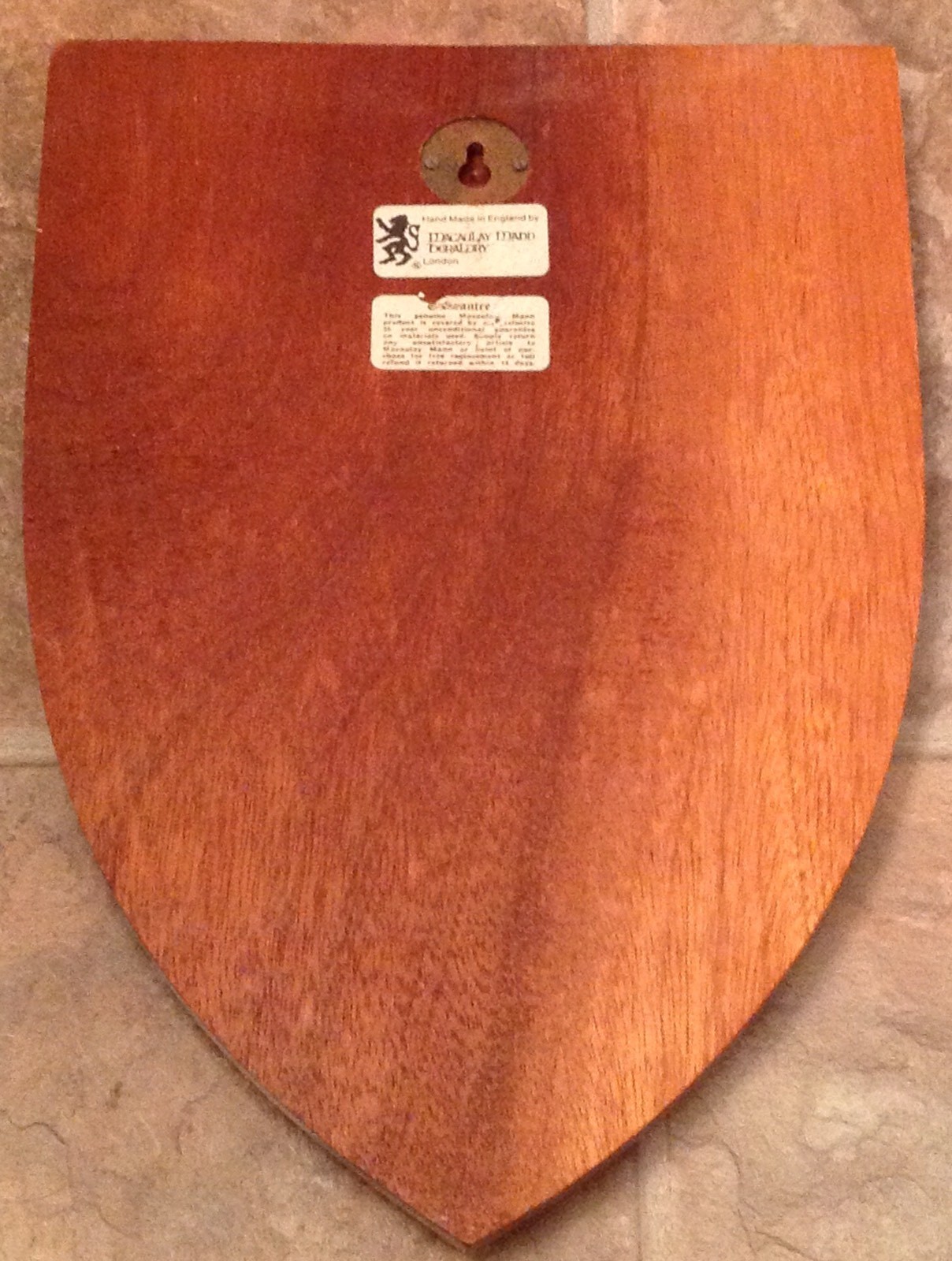 PEARCE FAMILY COAT OF ARMS HERALDIC CREST WOOD COPPER HAND PAINTED ...