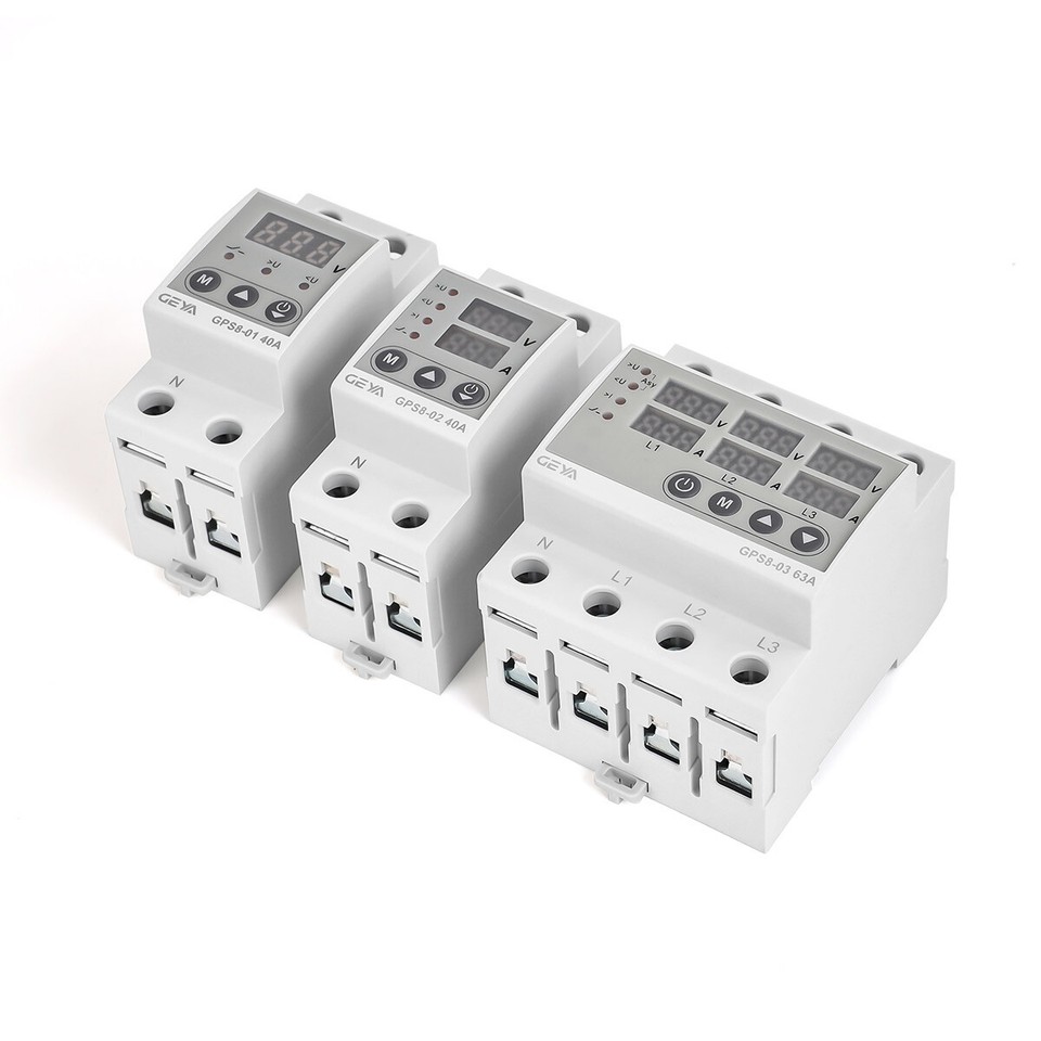 GEYA Over Current Protector Over&Under voltage Protective Device 40A ...