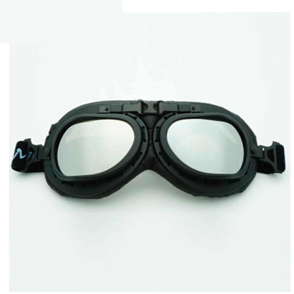Vintage Motorcycle Helmet Aviator Pilot Flying Goggles Glasses Eyewear ...