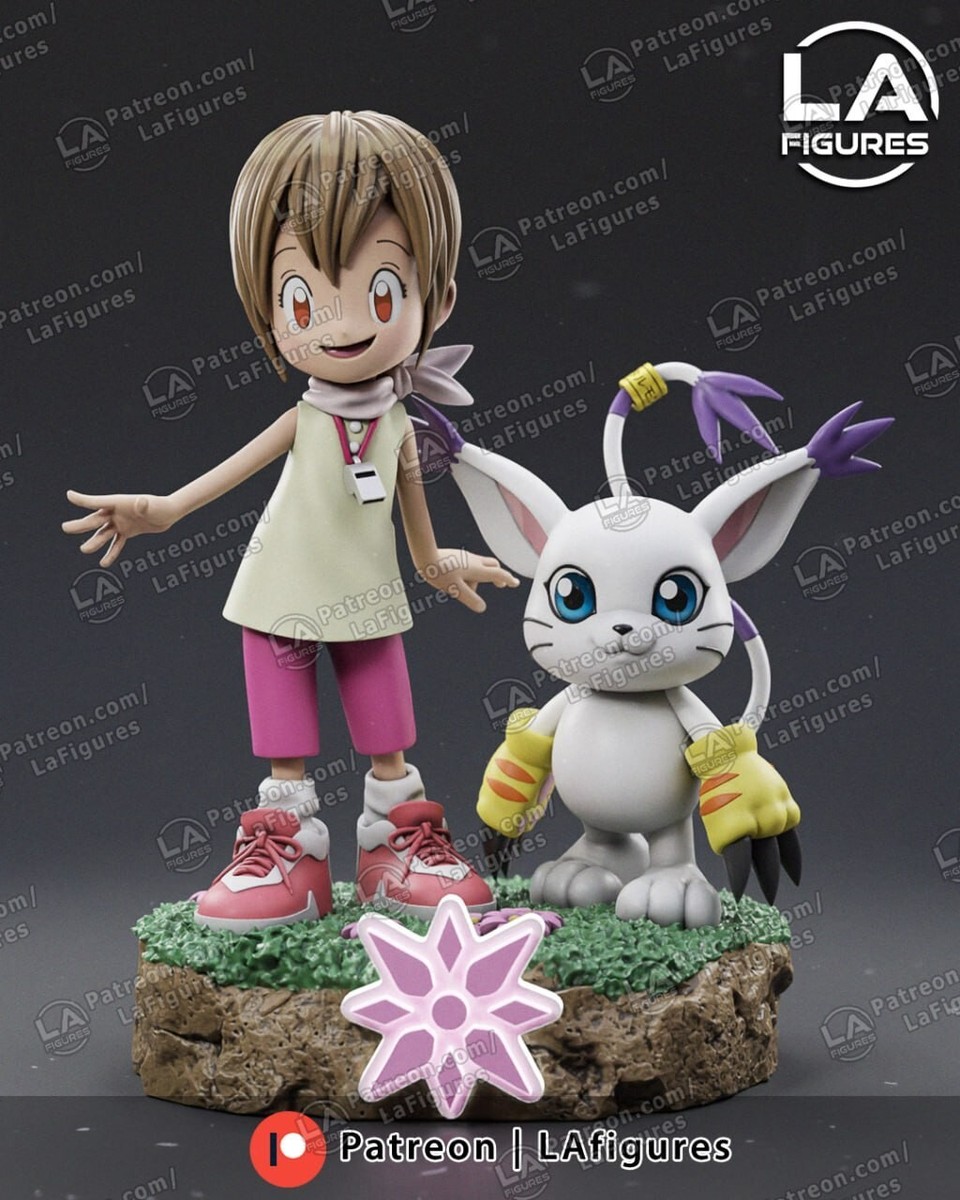 Gatomon E Kari Digimon Adventure 02 HIKARI GATOMON HAWKMON MIYAKO